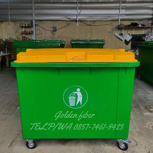 Jual TEMPAT SAMPAH BESAR/BAK SAMPAH BESAR 660 LITER KOMBINASI WARNA - Hijau - Kota Bogor ...