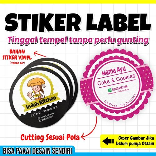 Jual STIKER LABEL KEMASAN 2 / MAKANAN / MINUMAN TINGGAL TEMPEL TAHAN ...