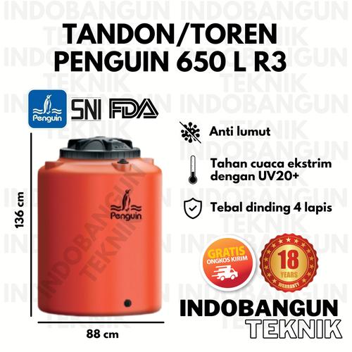 Jual Toren Tangki Tandon Air Penguin 650 Liter TB 70 R3 Anti Lumut ...
