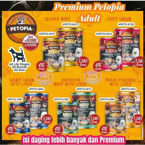 Jual PETOPIA PREMIUM ADULT 415GR - CHICKEN LIVER, NO BUBBLE - Kab. Badung - King's Petshop Bali ...