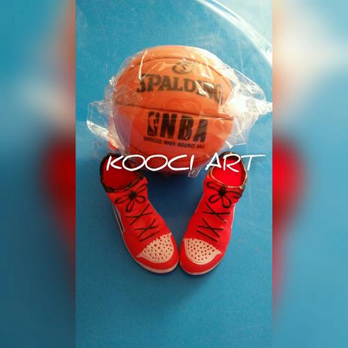 Jual Cake topper basket ball sepatu basket miniatur koleksi figure ...