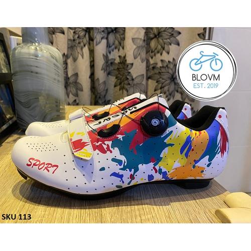 Jual Sepatu Sepeda Cleat Sport Not Santic Roadbike MTB 2 warna - Putih ...