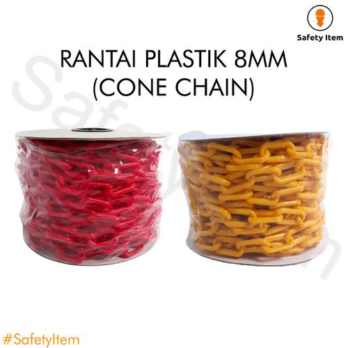 Jual Rantai Plastik 8mm 25m / Rantai Safety Cone Chain - Merah - Kota ...