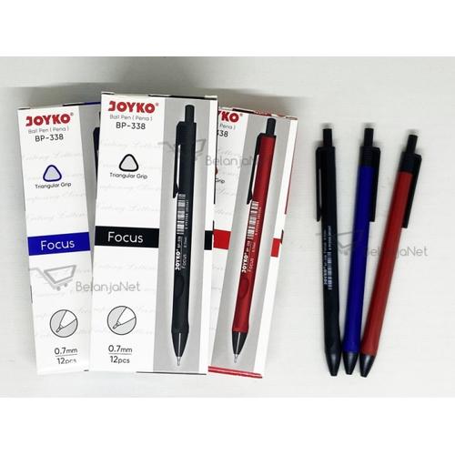 Jual Pen Cetek Pulpen Ballpoint Ball Pen Joyko Focus BP-338 0.7mm ...