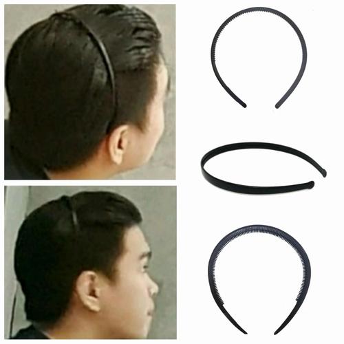Jual BANDO KOREA PRIA WANITA HITAM GERIGI ANTI PATAH BANDANA HEADBAND ...