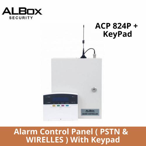 Jual Albox Alarm Control Panel 8 Zone ACP824 + Keypad ( PSTN ) - Kota ...