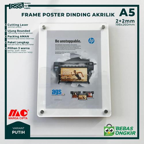 Jual Frame Poster Akrilik A5 / Bingkai Piagam A5 / Acrylic Foto Dinding ...