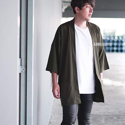 Jual OUTER OUTWEAR KIMONO CARDIGAN BLAZER JEPANG KOREA PRIA COWO HIJAU ...