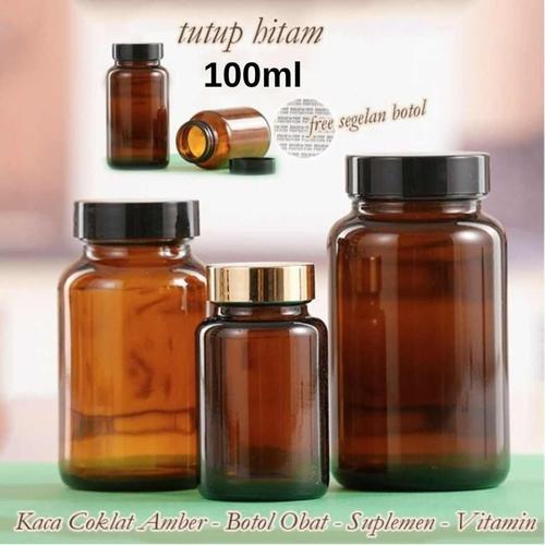 Jual Terlaris344- Botol Kaca Obat Botol Kosong Kapsul Botol Obat Botol ...