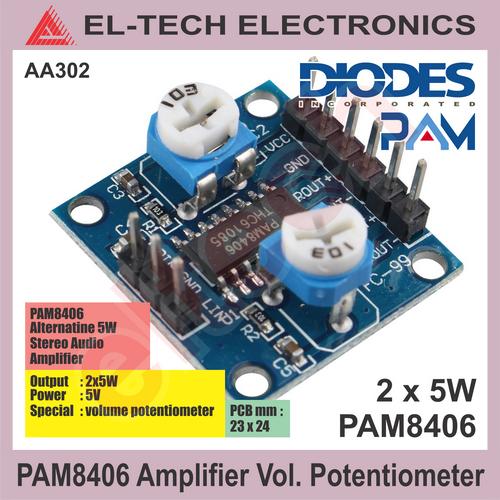 Jual Digital Audio Power Amplifier Penguat Suara PAM8406 8406 2x 5W 5V ...