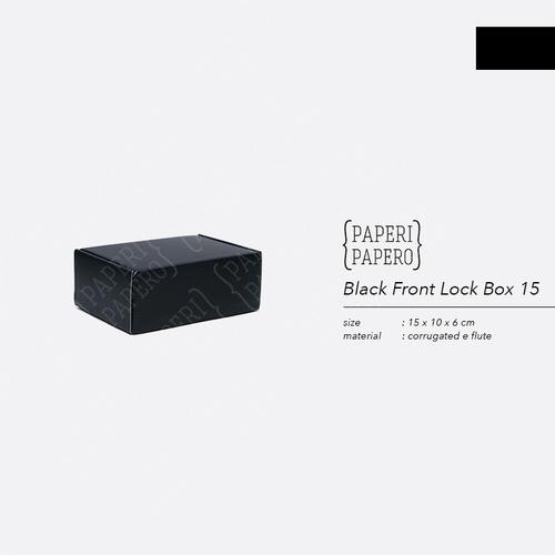 Jual Black Front Lock Box 15x10x6 cm - Packaging Kardus Hitam Kaos ...