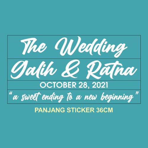 Promo Custom Cutting Sticker Wedding Nikah Married Display Acara ...