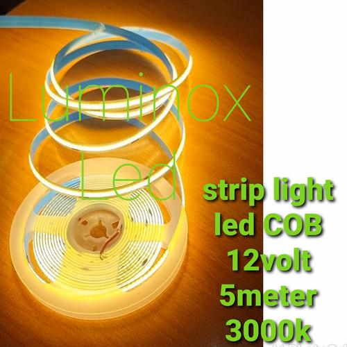 Jual led strip cob 3000k 12v 5m / ceiling plafon strip COB 5mtr 12v ...