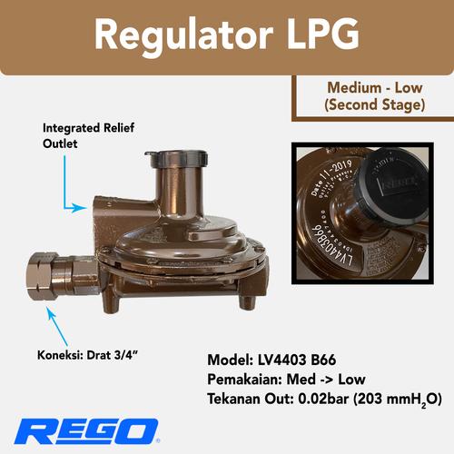 Jual Rego Pressure Regulator LPG LV4403 B66 - Pengatur Tekanan Gas ...