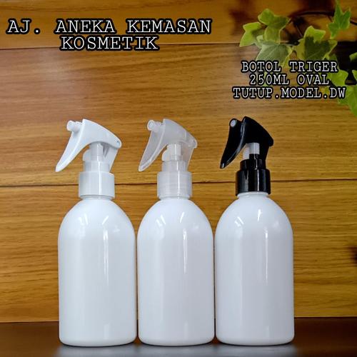 Jual Botol Spray Triger 250Ml Oval Putih Pet/Botol Semprot/Tutup Triger Dw - tutup putih - Kab ...