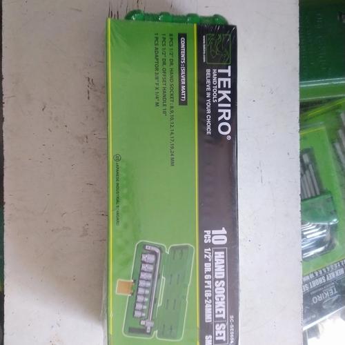 Jual hand socket set 10 pcs 1/2"dr 6 pt 8-24 mm kotak plastik tekiro ...