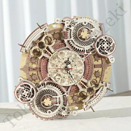 Jual Robotime ROKR Zodiac Wall Clock 3D Wooden Puzzle Model Toys Jam ...