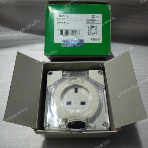 Jual 3 pin socket 56SO313 schneider 13A 250v ac new original malaysia ...