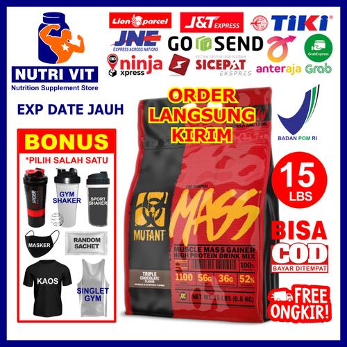 Jual Mutant Mass 15 Lbs Mutant Mass Gainer 15 Lbs Mutan Weight Gainer ...