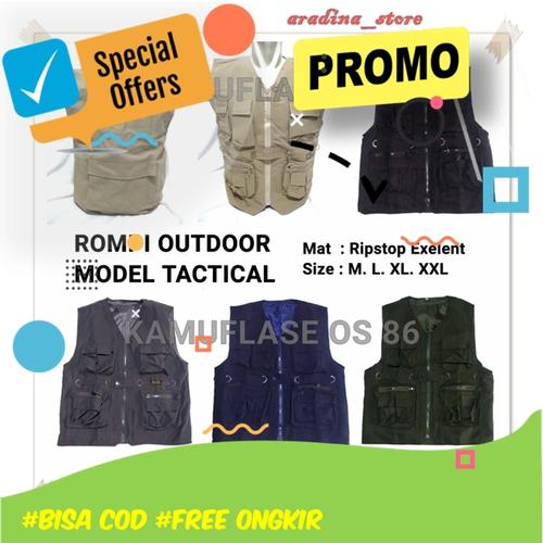 Jual Rompi Lapangan Pria Keren Simpel Jaket Baju Rompi Outdoor Caesar ...