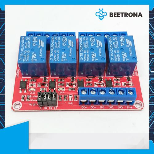 Jual Relay 4 Channel Module 5V opto isolation supports HIGH & LOW trigger - Kab. Sleman ...