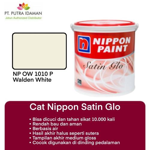 Jual CAT INTERIOR NIPPON PAINT SATIN GLO 20 LITER - WALDEN WHITE OW ...