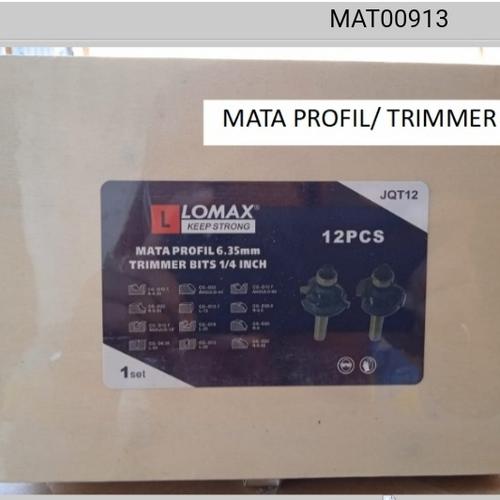 Jual Mata Profil Set 12pcs Trimmer Router Bits Set 1/4" kayu router ...