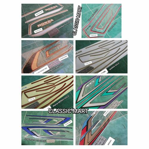 Jual STRIPING STICKER STIKER LIS BODY TANGKI HONDA GL100 GL125 GL 100 ...