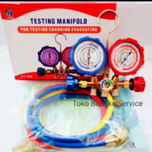 Jual Double Manifold R410 R32 R22 R134a Selang R22 Dan R134a - Kota ...