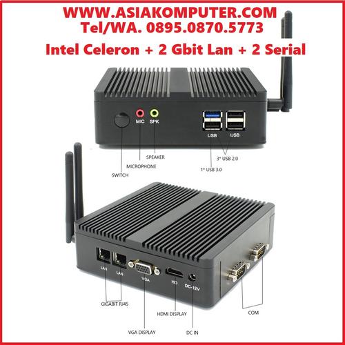 Jual Industrial Mini PC Celeron 2 Lan 2 Serial Comm Port Wifi HDMI VGA ...