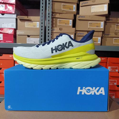 Promo SEPATU LARI PRIA HOKA ONE ONE MACH 4 BLUE FLOWER/CITRUS ORIGINAL ...