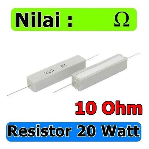 Jual Resistor 20watt putih Kotak Resistor 10 Ohm Resistor Keramik Putih ...