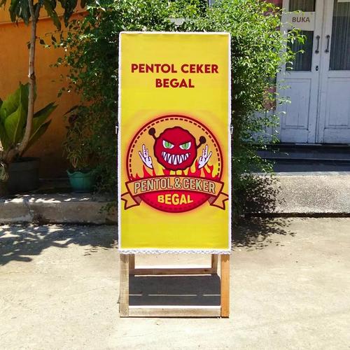 Jual Standing Banner Kayu Ukuran 130x50 cm + Desain - Kota Bandung ...