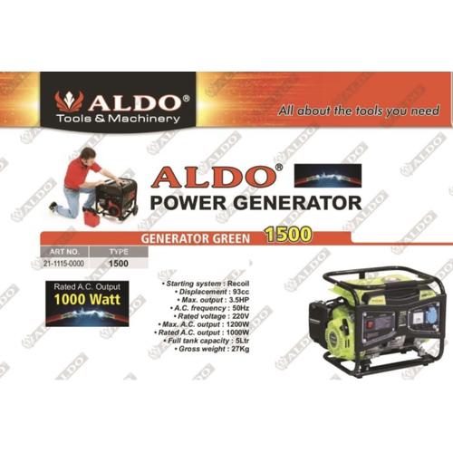 Jual Genset / Generator 3.5 HP tipe Aldo 1500 GREEN - Kota Makassar ...