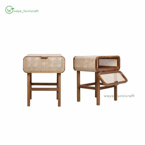 Jual nakas jati minimalis rotan | side table minimalis rotan - Kab. Jepara - waya furnicraft ...