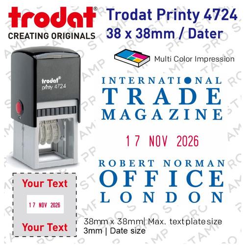 Jual Stempel Tanggal & Printy Custom - TRODAT 4724 - Karet Runaflex ...