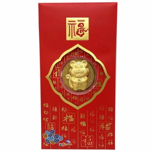 Jual Angpao Gold Coin Emas 2022 / Angpau Chinese New Year Tiger ...