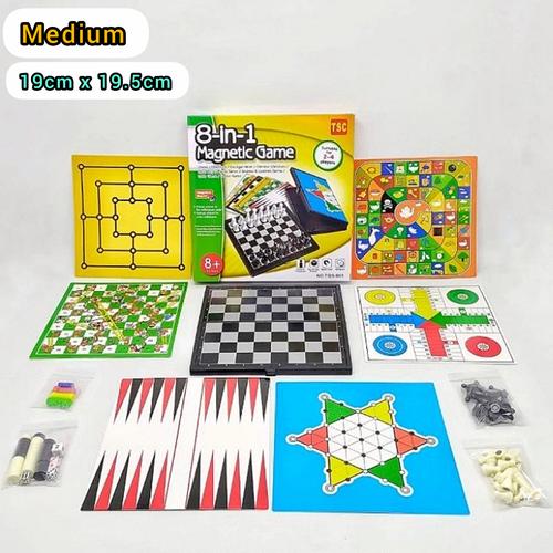 Jual MAINAN PAPAN MAGNET 5 in 1 - CATUR ULAR TANGGA LUDO HALMA CHECKER ...
