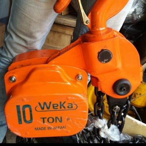 Jual Tekel 10 ton chain block 10 ton x 5 meter japan weka chain hoist ...