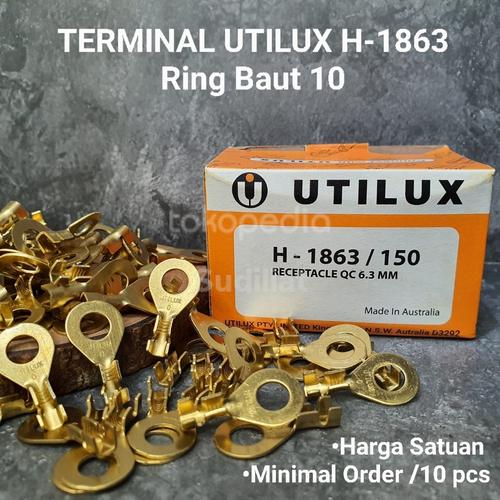 Jual TERMINAL SKUN UTILUX RING BAUT 10 DIAMETER M6 6,3MM H-1863 SATUAN ...