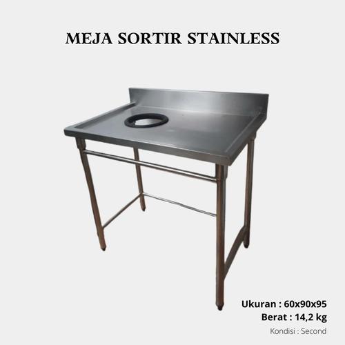 Promo Meja Sortir Stainless Steel Dapur Meja Kerja Restoran Meja Kerja ...