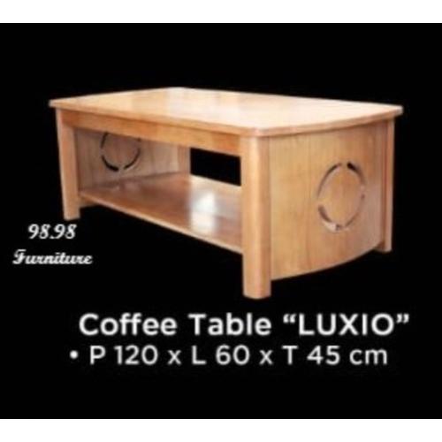 Jual DEMOSE Meja Makan Kayu LUXIO- Coffee Table 120cm- Meja Tamu Kayu ...