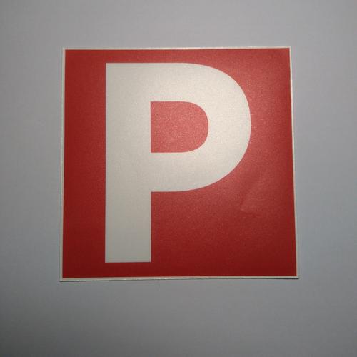 Jual Sticker Otomotif Bumper Probation Driver Symbol Huruf P - Kota ...