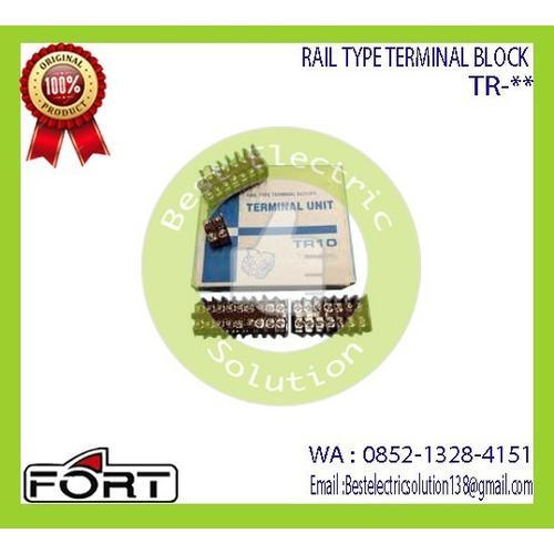 Jual Terminal Block FORT / TR-60 / 60A Model Kasuga Coklat Rail 2 ...