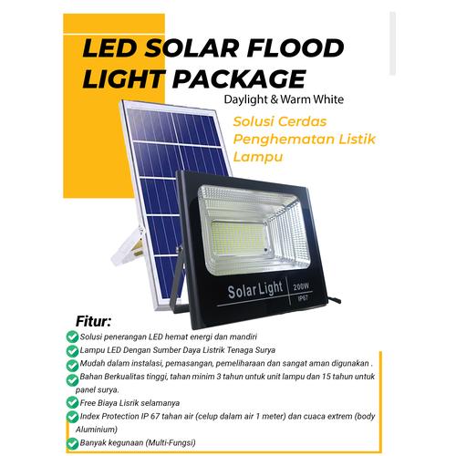 Promo PROMO LAMPU SOROT SOLAR CELL LED 200 Watt LAMPU TAMAN TENAGA ...