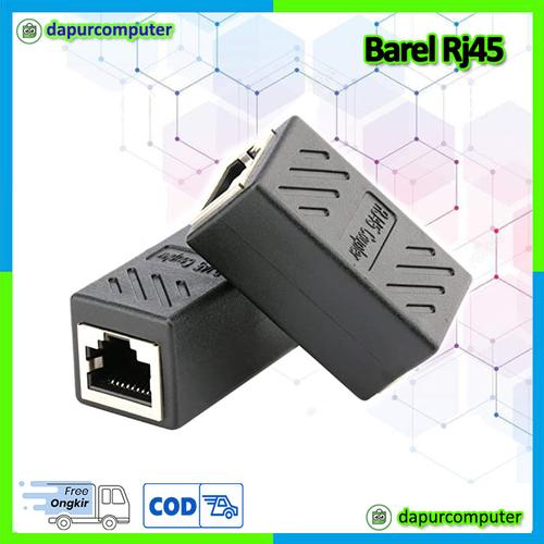Jual Barel rj45 sambungan kabel lan barrel rj45 coupler cat7 cat6 Cat5 ...