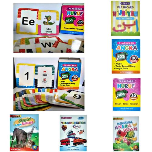 Jual Flashcard Kartu Mainan Edukasi Anak Angka Huruf Hijaiyah Hewan ...