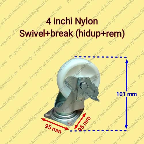 Jual Roda/castor industri medium heavy duty Edly 4 inch untuk troli ...