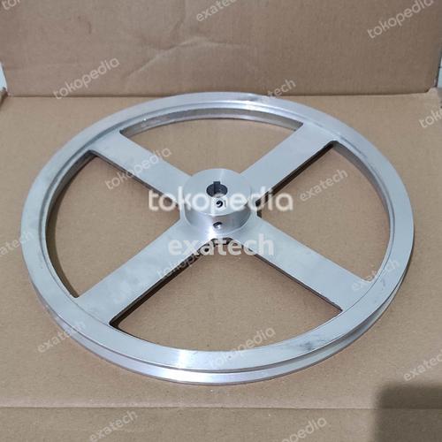 Jual Pulley alumunium A1 - 12 inch as 1 inch puli pully alumunium ...