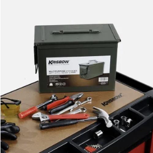 Jual Kotak Perkakas Army Green | Krisbow MultiPurpose Storage Box Size ...